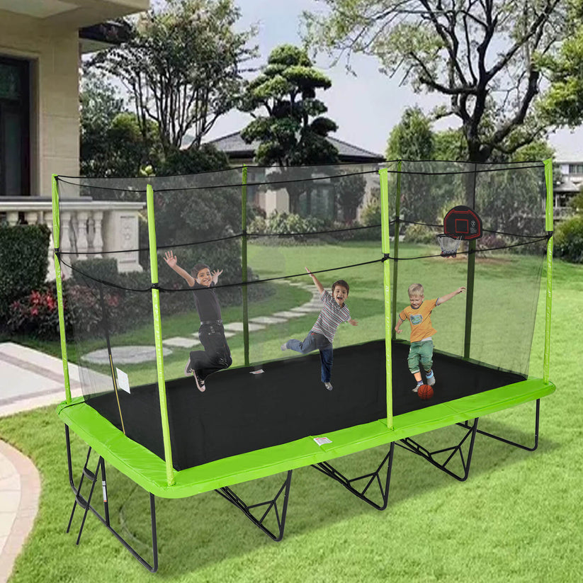 AltitudeX 10ft x 17ft Gymnastics Rectangle Trampoline - Green ...